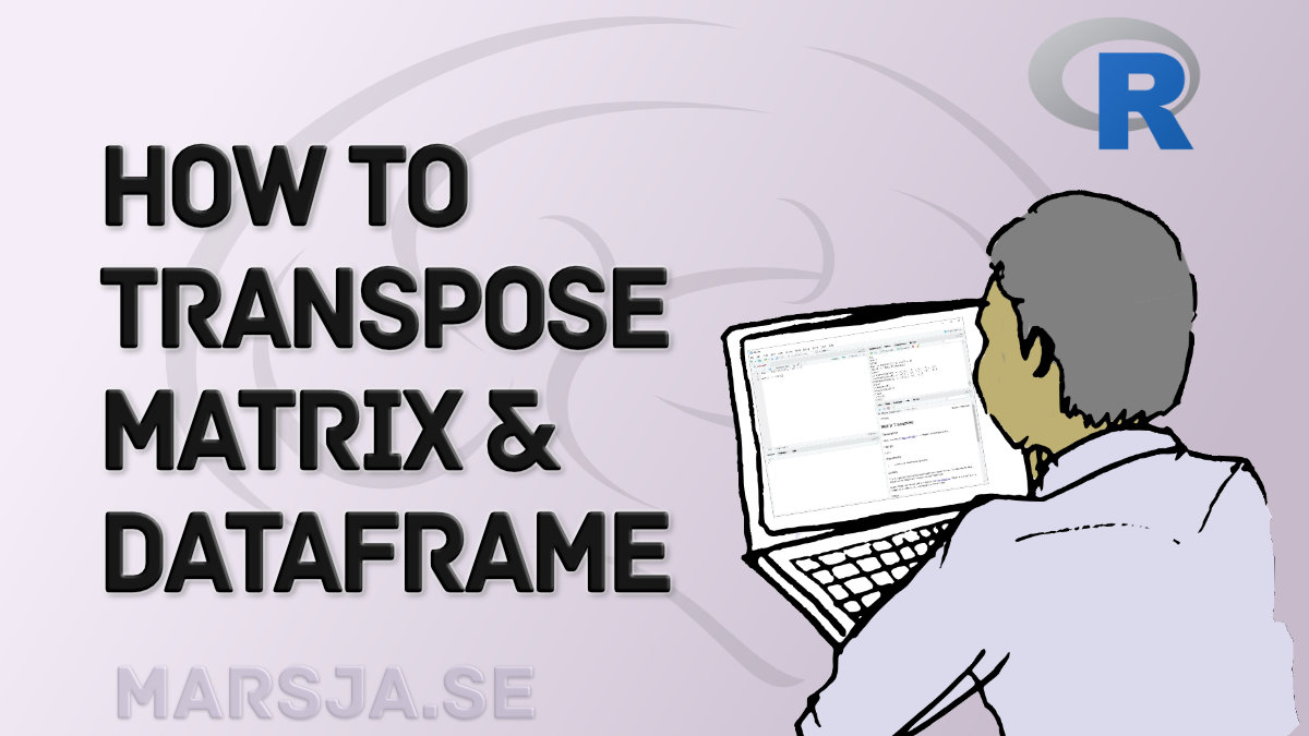 How To Transpose A Dataframe Or Matrix In R With The T Function How To Transpose A Dataframe Or Matrix In R With The T Function