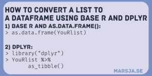 How to Convert a List to a Dataframe in R - dplyr